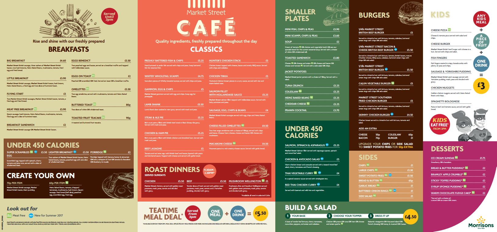 Our Morrisons Cafe Menu Morrisons