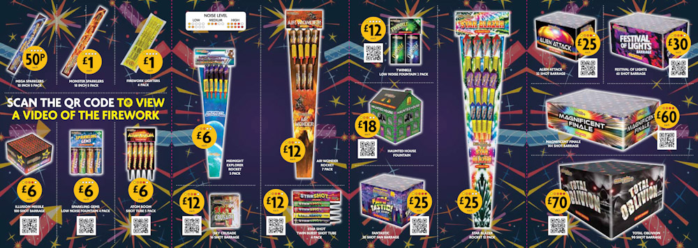 Fireworks available in store at Morrisons